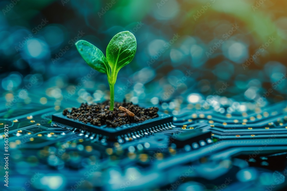 Creating a hybrid of nature and technology using stock AI technology in ...