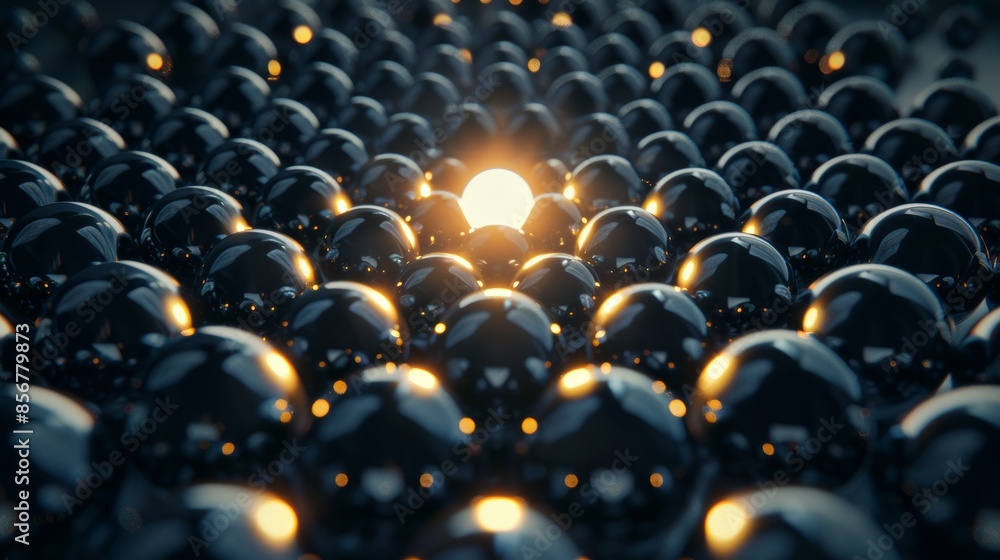 ภาพประกอบสต็อก Objects gather around central light, drawn by shadows ...