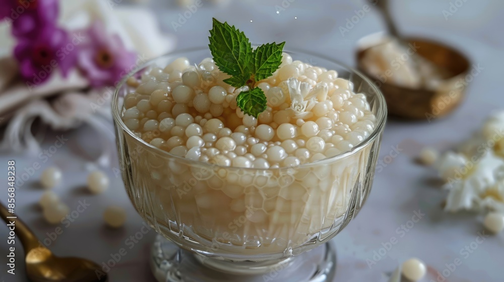 Sweetened Tapioca Pearl Dessert A Delightful Vrat Upvas Offering Stock ...