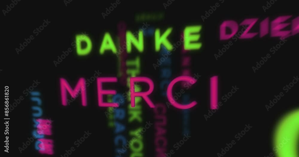 Thank You kinetic text abstract concept loop animated. Thanks in ...