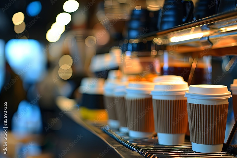 Coffee Counter in an Office: High-contrast image of a coffee counter in ...