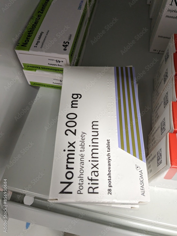 Prague, Czech Republic - JULY 10 2024: Normix box of medication with ...