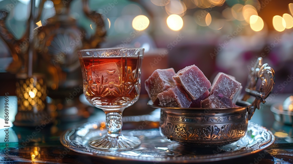 This scene captures the essence of enjoying a traditional Turkish ...