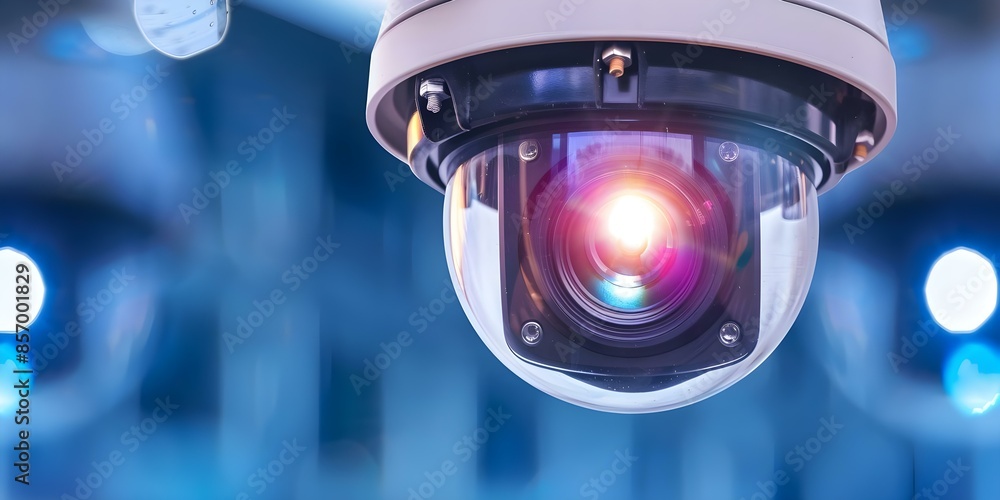 Sophisticated surveillance cameras with advanced lenses and sensors ...