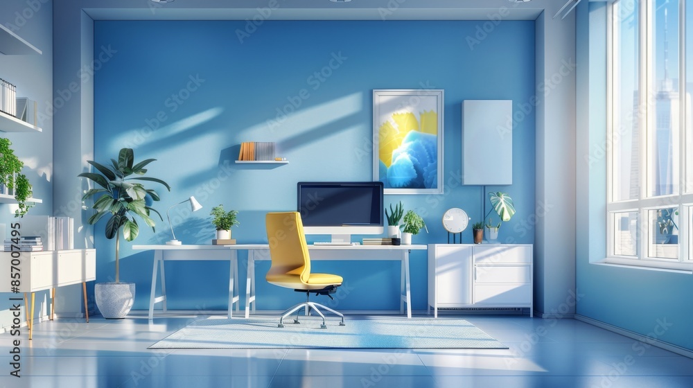 modern study space, banner design for a cutting-edge study hub ...