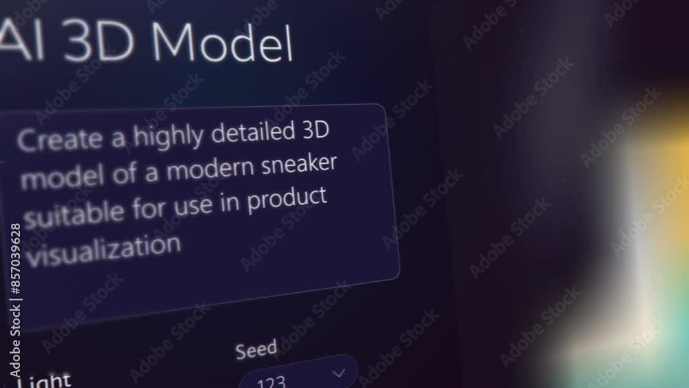 Cinematic Concept of AI Chatbot Interface Generate a 3D Model of a ...