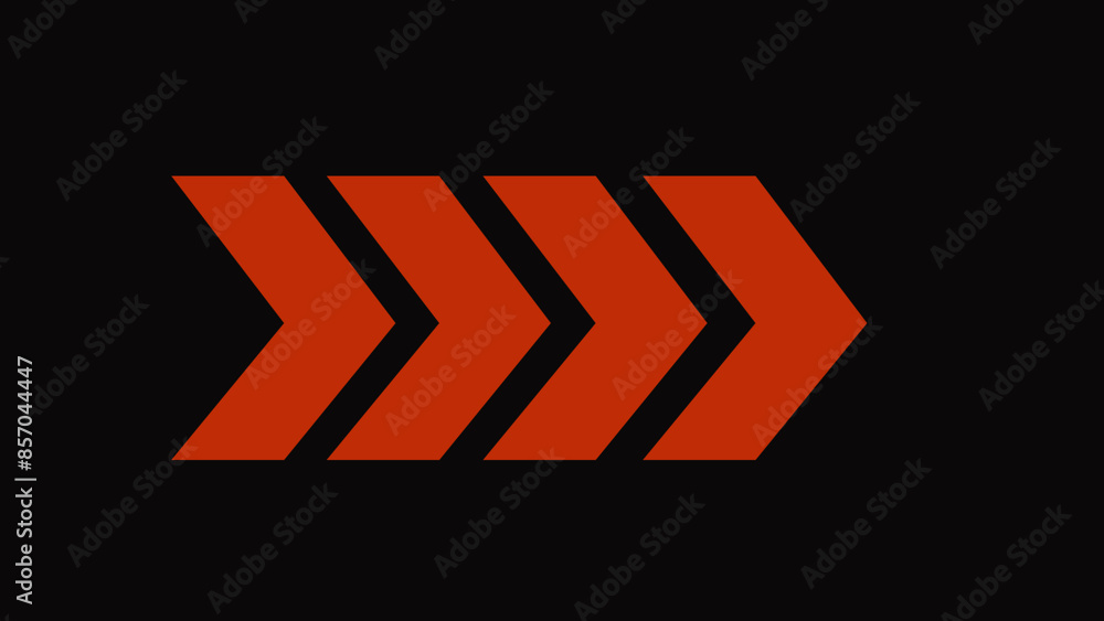 Red color or design images. right direction arrows symbols. Warning ...