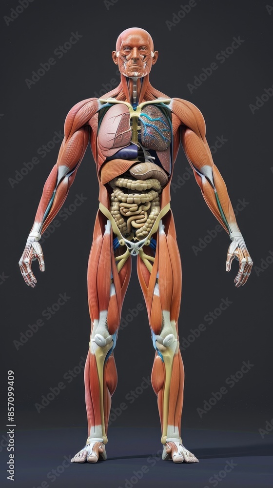 3D illustration human body anatomy Stock Illustration | Adobe Stock