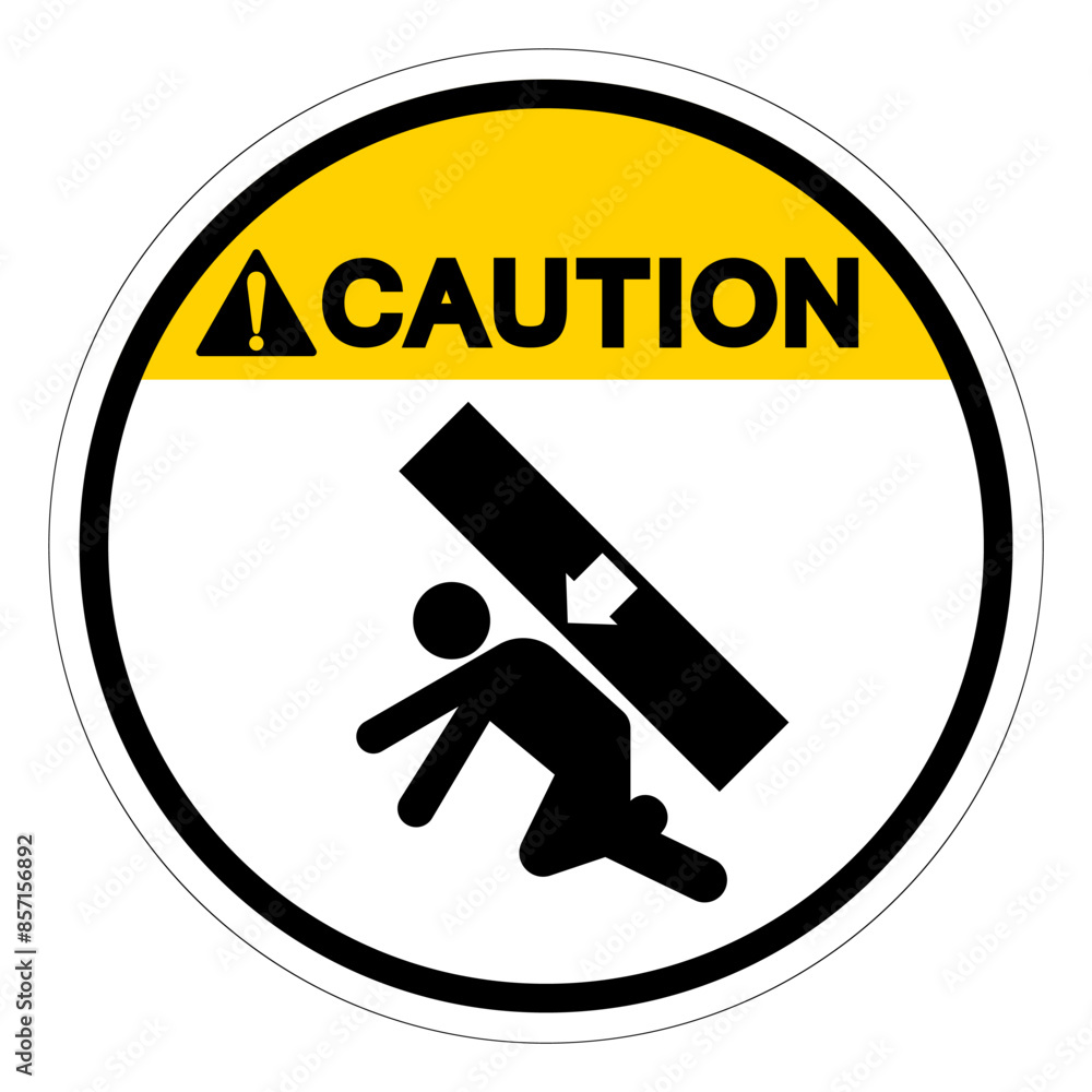 Caution Crush Hazard Symbol Sign, Vector Illustration, Isolate On White ...