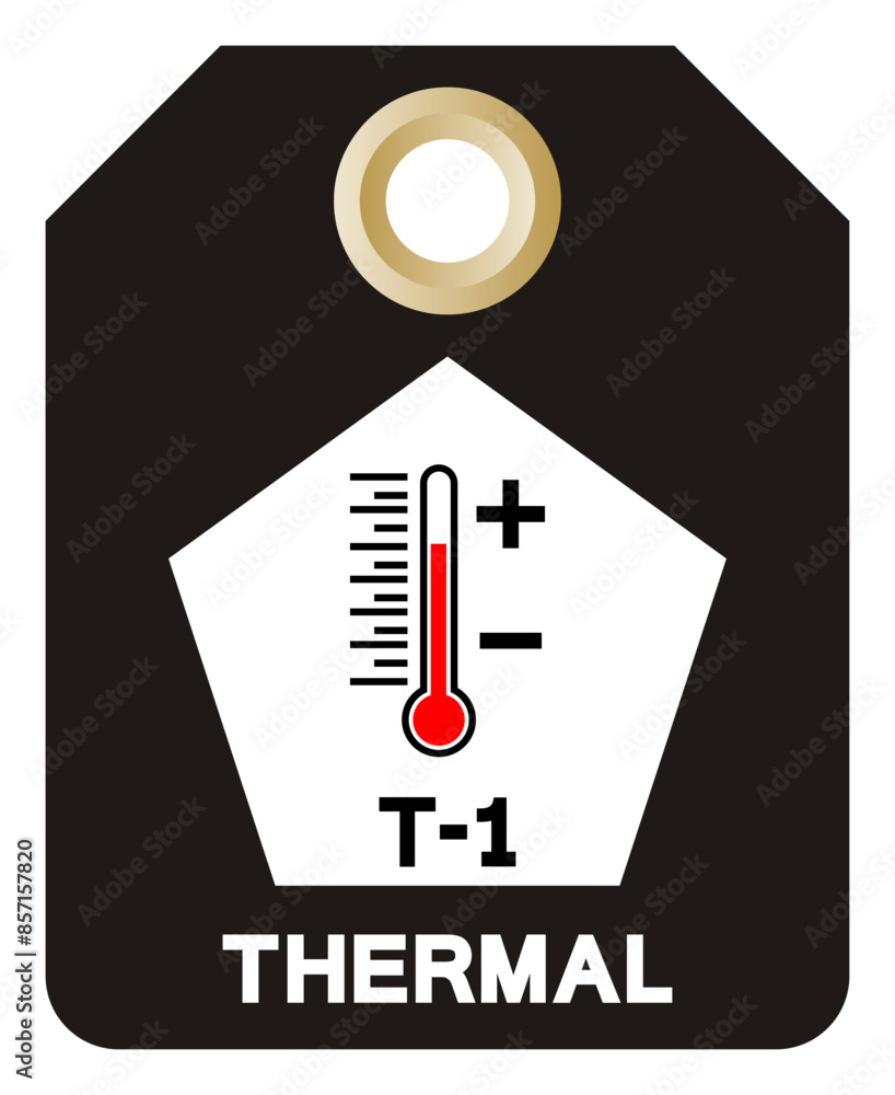 Thermal Tag Label Symbol Sign, Vector Illustration, Isolate On White ...