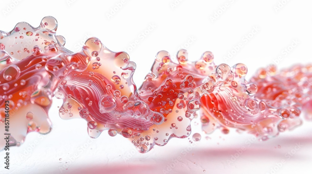 Cilia moving mucus, respiratory system, 3D realistic, isolated on white ...