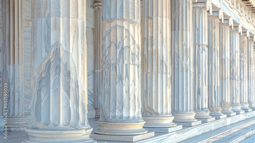 iconic classical greek architecture with white marble columns cultural ...