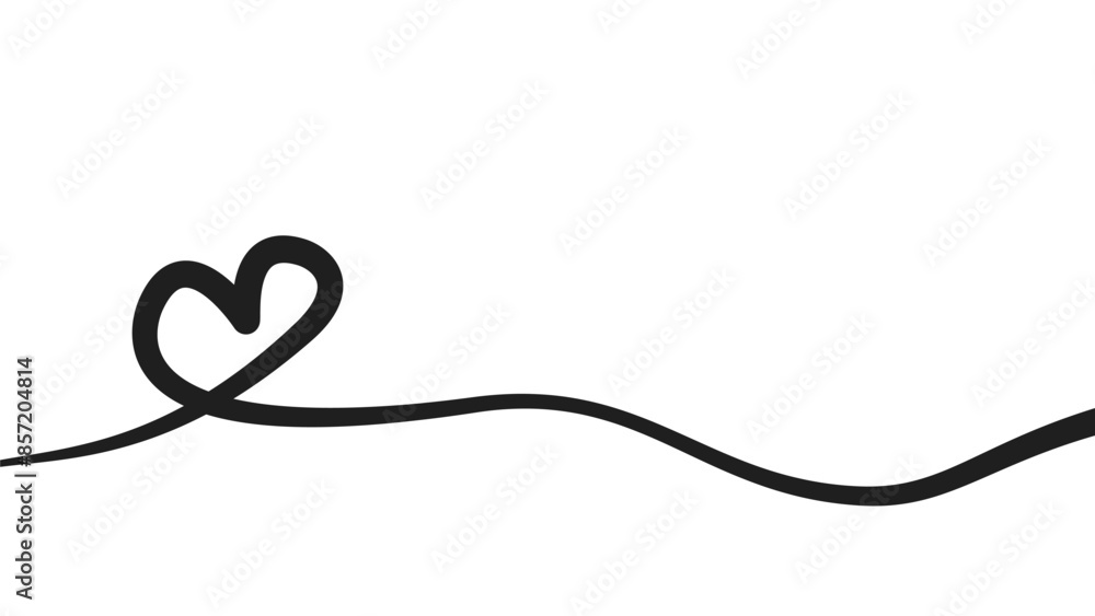 lineart drawing heart background. line art love sign. simple heart line ...