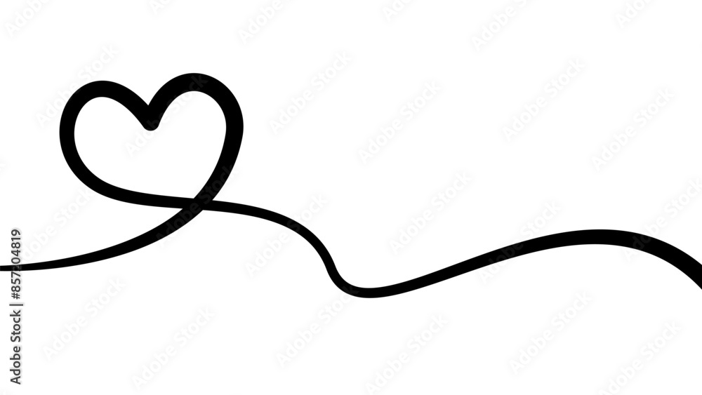lineart drawing heart background. line art love sign. simple heart line ...