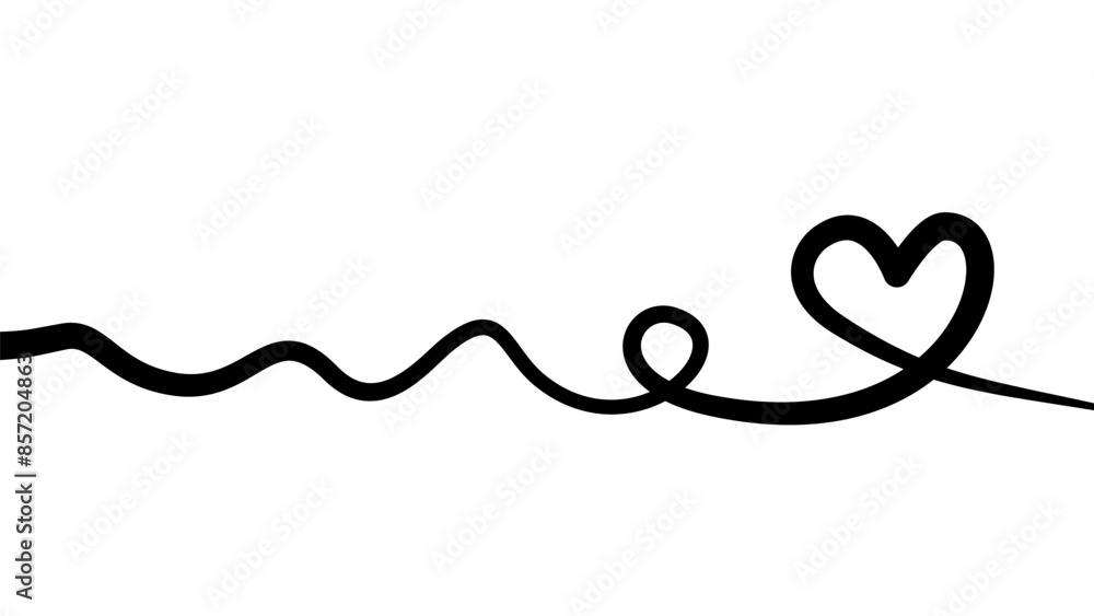 lineart drawing heart background. line art love sign. simple heart line ...