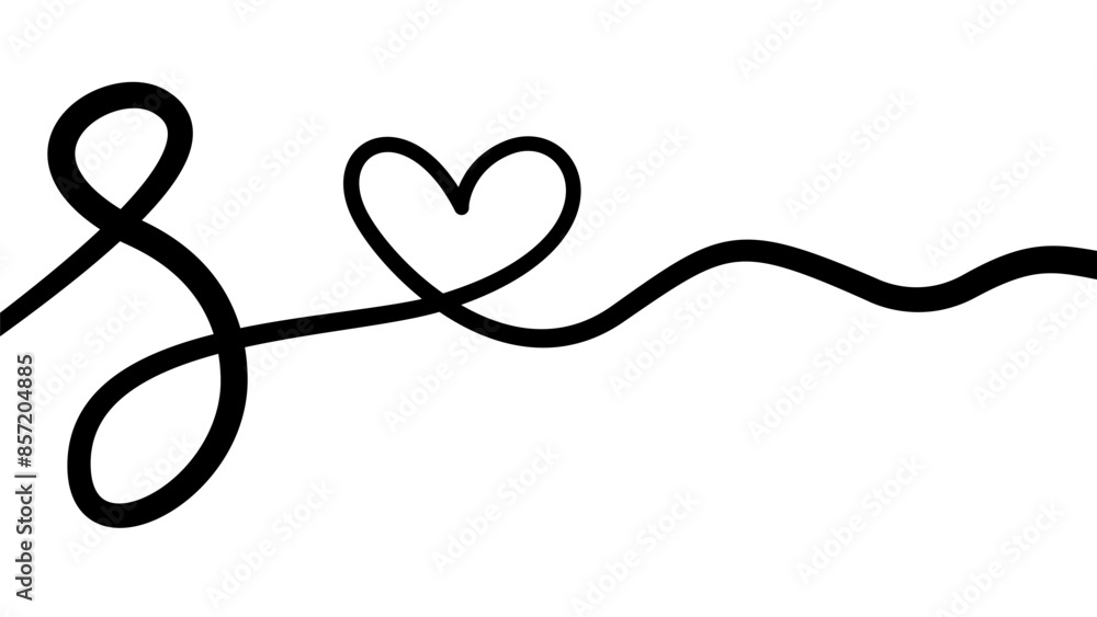 lineart drawing heart background. line art love sign. simple heart line ...