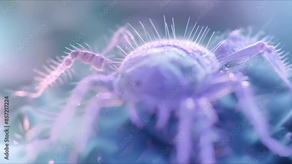 A 3D model of a dust mite. Concept Microscopic Creature, Detailed 3D ...