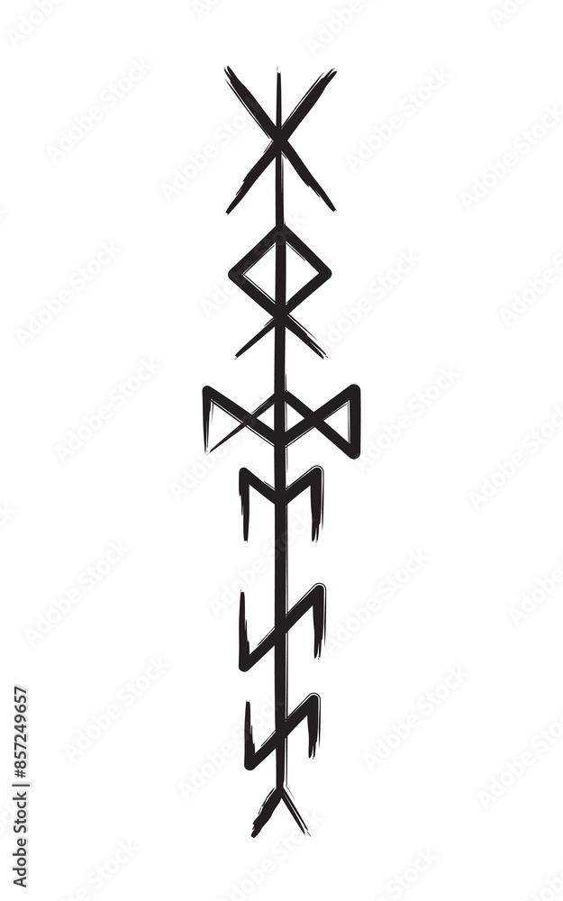 Full editable collection of norse symbols as goddess, witch, skadi, hel ...