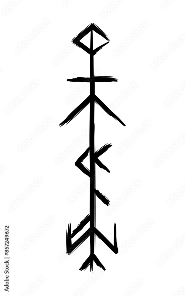 Full editable collection of norse symbols as goddess, witch, skadi, hel ...