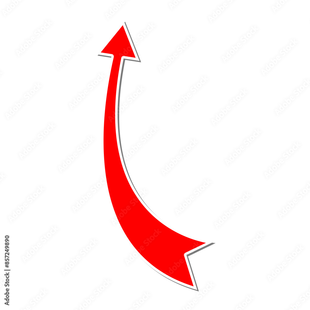 Red Arrows for direction Icon. Arrow vector flat symbol on transparent ...
