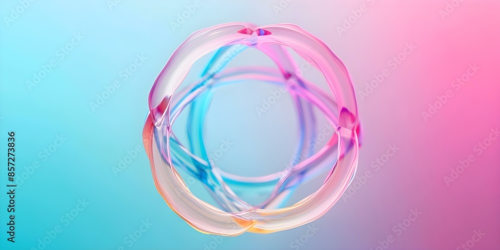 Abstract art of colorful benzene ring structure showcasing aromatic ...