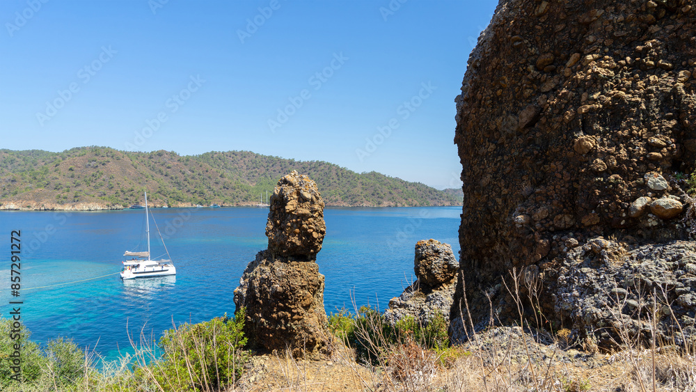 Tooth Island in Aegean Sea, Turkey or island of teeth or Dislice Island ...