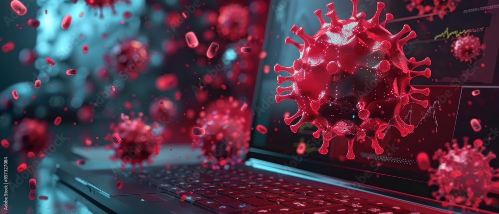 Illustration of malware being detected and removed by antivirus ...