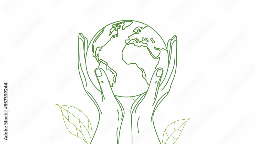 Ecology concept with hands holding Earth globe. Save our planet, world ...