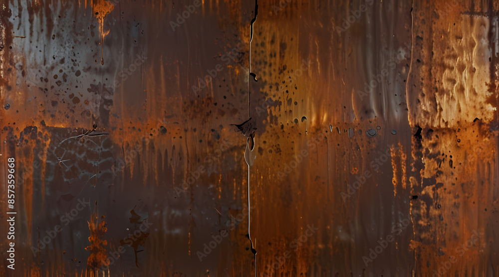 background with the rough and uneven texture of rusted metal, showing ...
