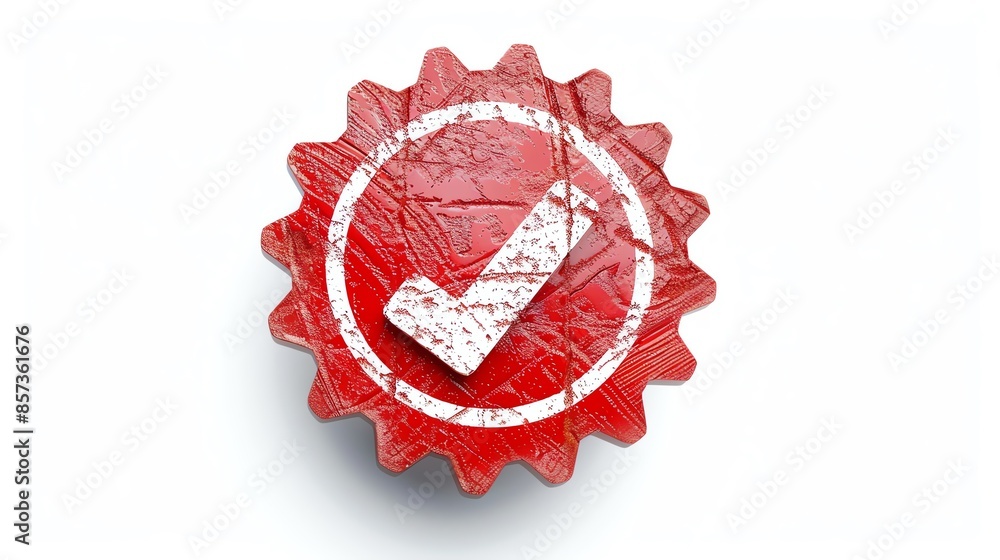 Red CHECKED stamp with checkmark in circle, clean background, Checked ...