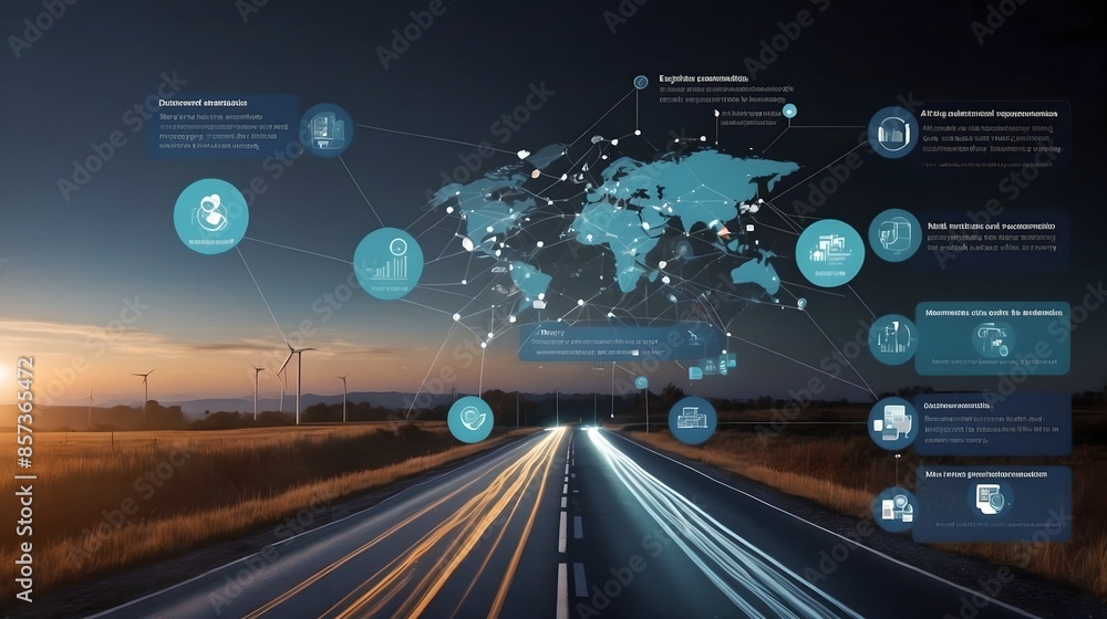 A digital transformation roadmap with key milestones and objectives ...