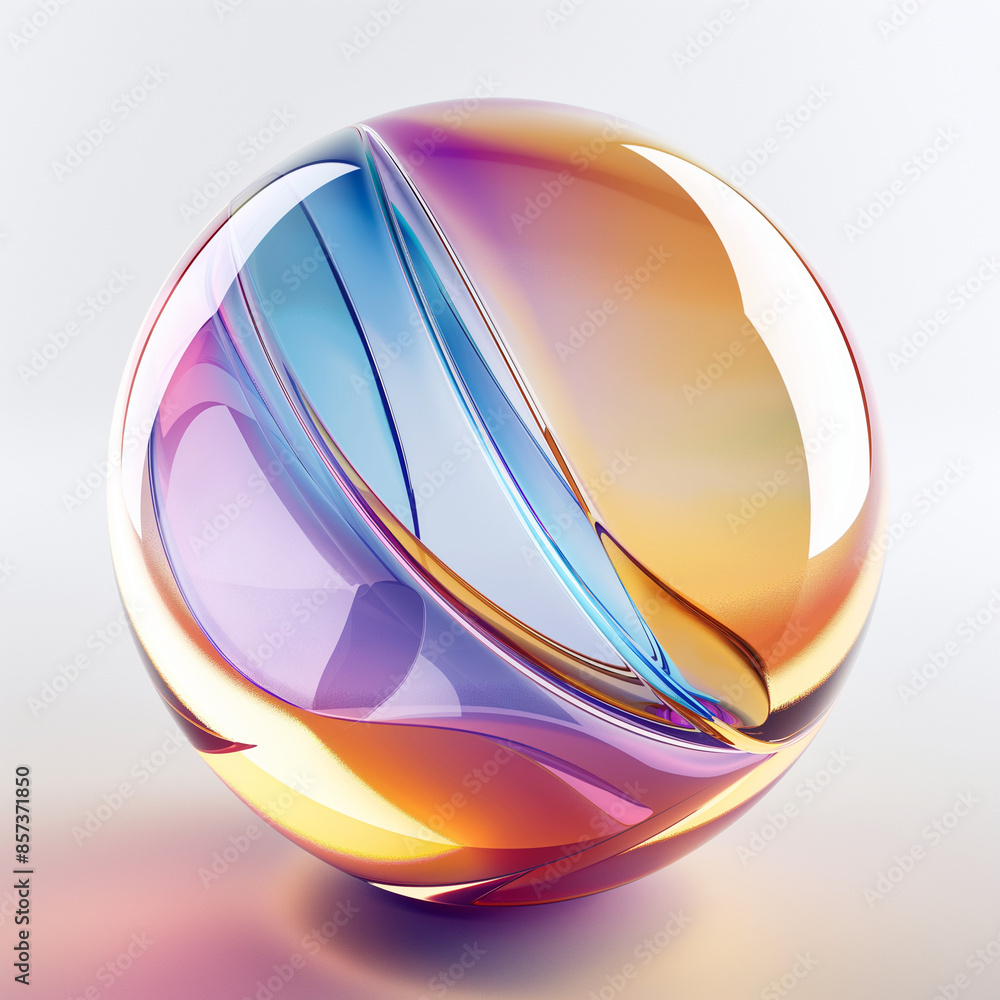 Abstrakte Kugel Geometrie Form 3D Rendering metallic Design, neue ...