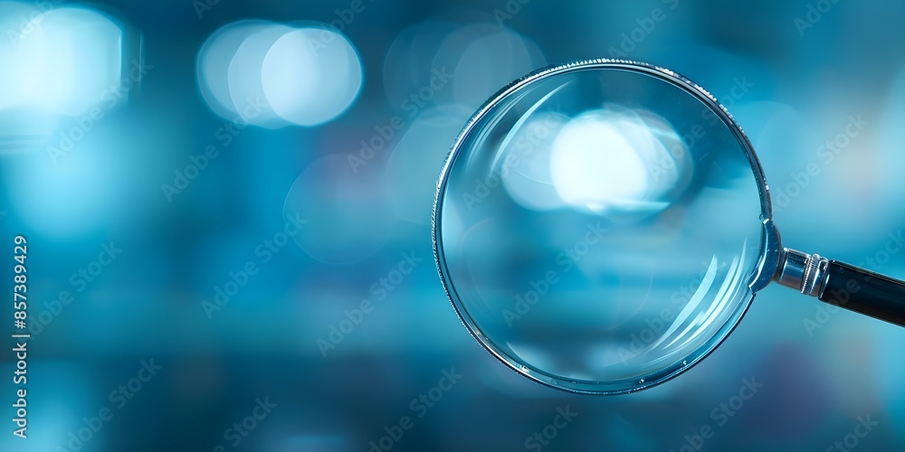 Businessman uses magnifying glass to investigate incident for root ...