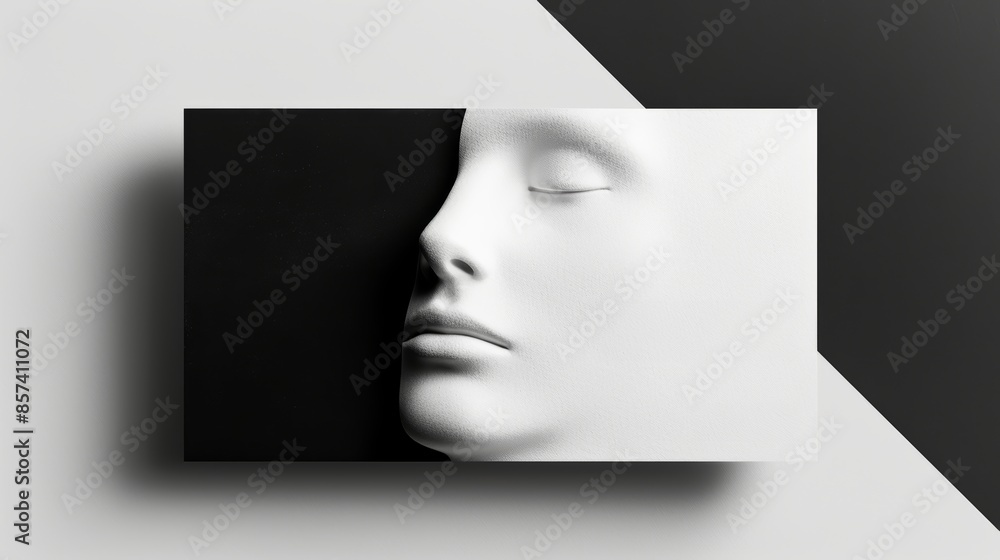 Recto-verso business card design for a photographer, recto featuring a ...