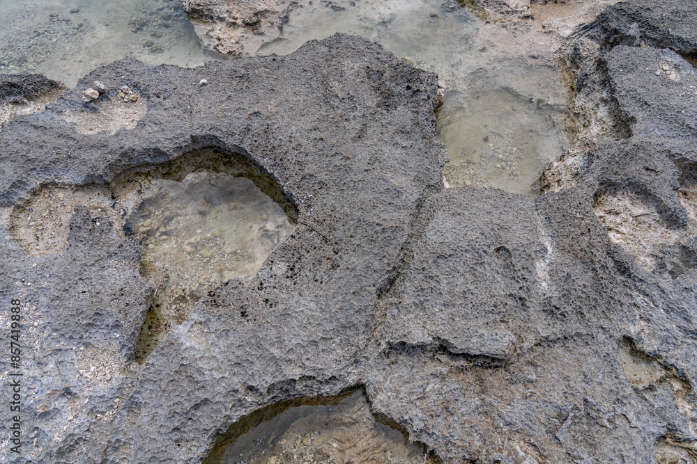 Ko Olina Beach Park, Leeward Coast of Oahu, Honolulu, Hawaii. Beachrock ...