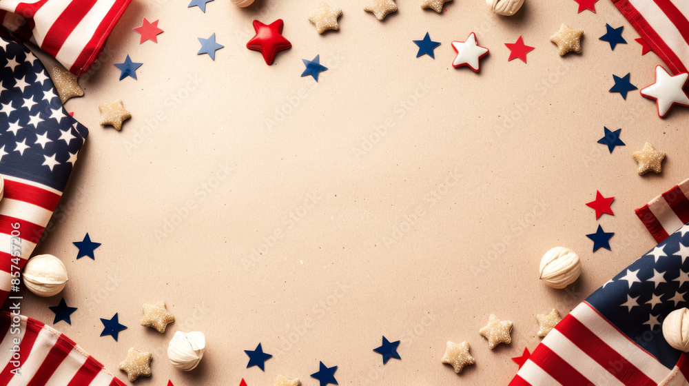 Use our red, white, and blue pop art frames with stars and ample text ...