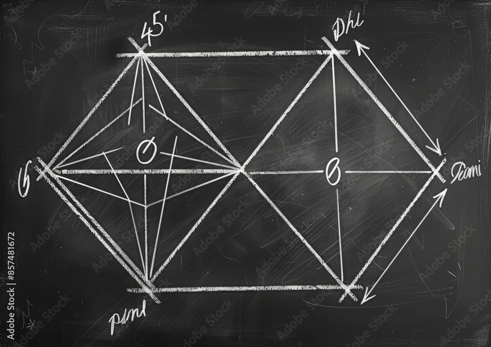Mathematical Diagram with Geometric Shapes and Annotations: Basic Concepts of Euclidean Plane ...