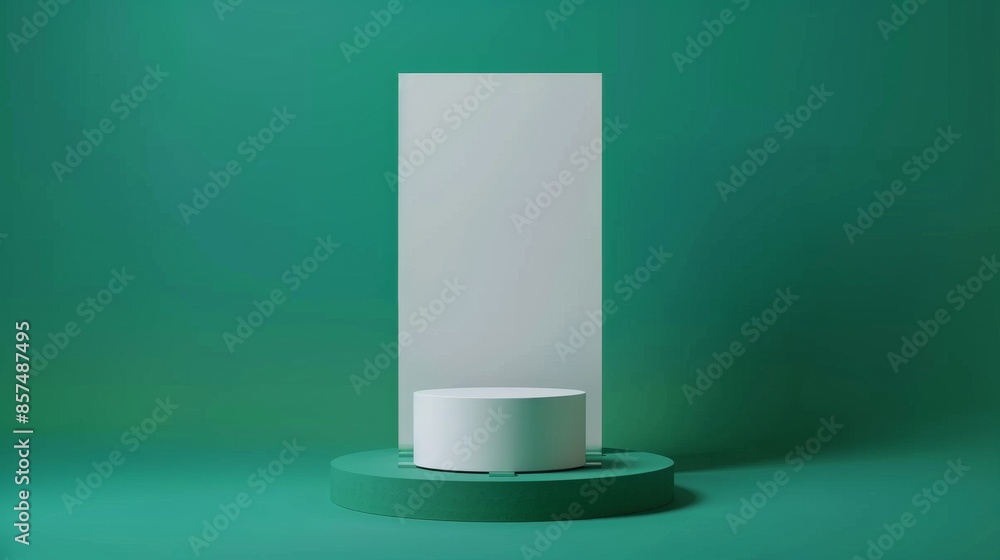 marketing stand, advertising stand, promotion stand white color with ...