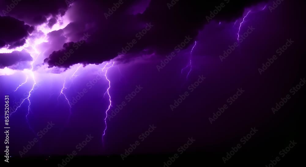 Lightning strikes Electrical storm on black background Electric ...