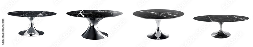 Orbit Table on a white background Elegant and modern this round dining ...