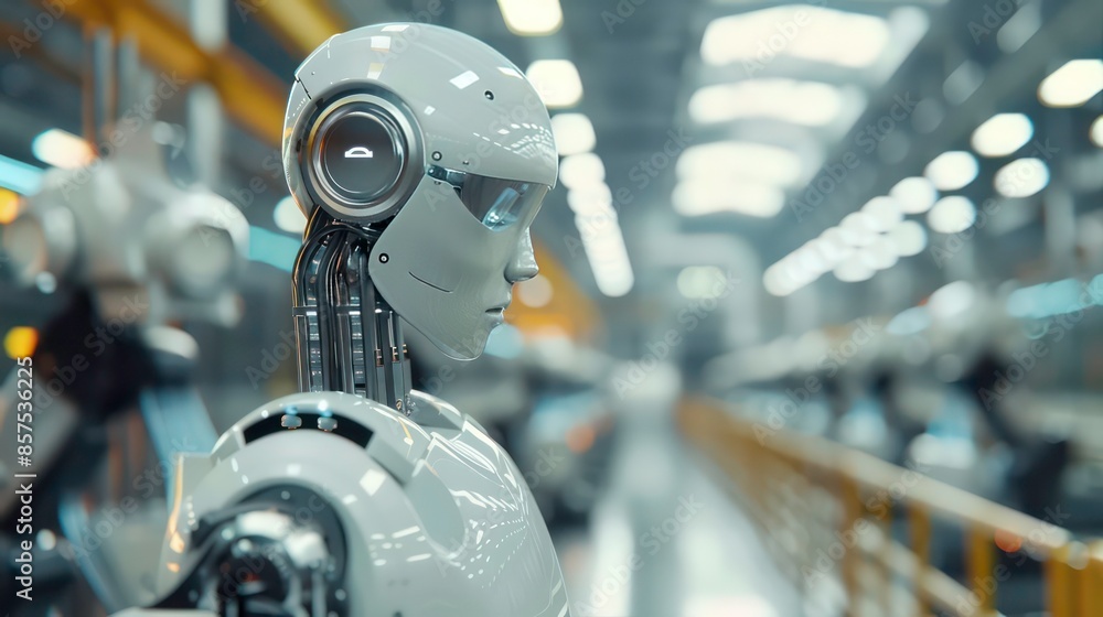 Using automation process to increase productivity. Industrial ...