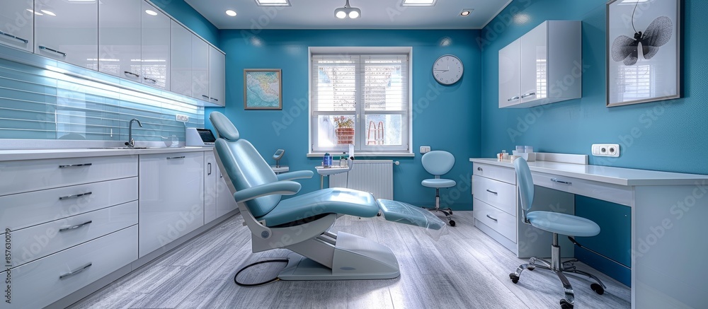 Clean and Organized Medical Examination Room Ready for Patient with ...