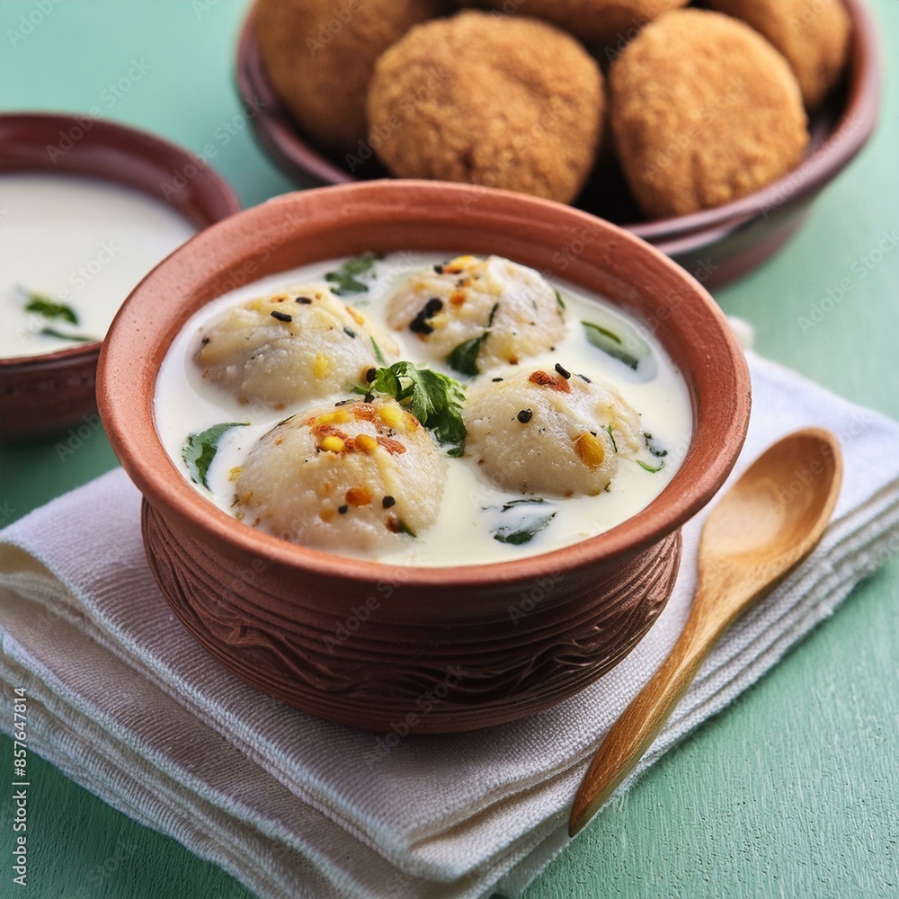 Indian popular food dahi vada also called dahi bhalla, dahi bhalle or ...