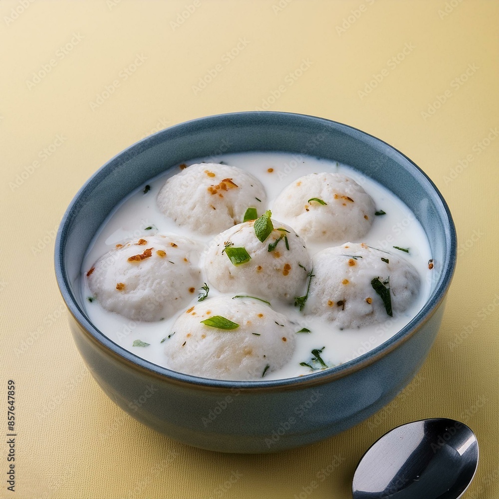 Indian popular food dahi vada also called dahi bhalla, dahi bhalle or ...