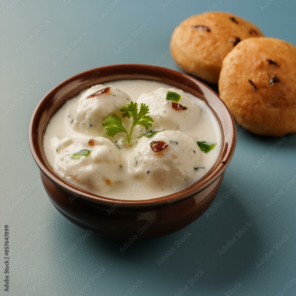 Indian popular food dahi vada also called dahi bhalla, dahi bhalle or ...