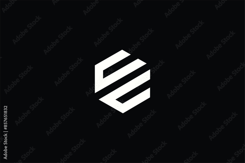 letter CC hexagon logo, letter Cu hexagon logo, letter CU shield icon ...