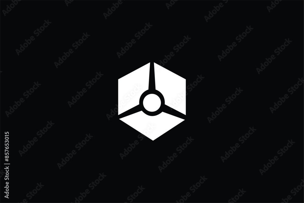 hexagon fan logo, Energy logo design with abstract style, Modern air ...