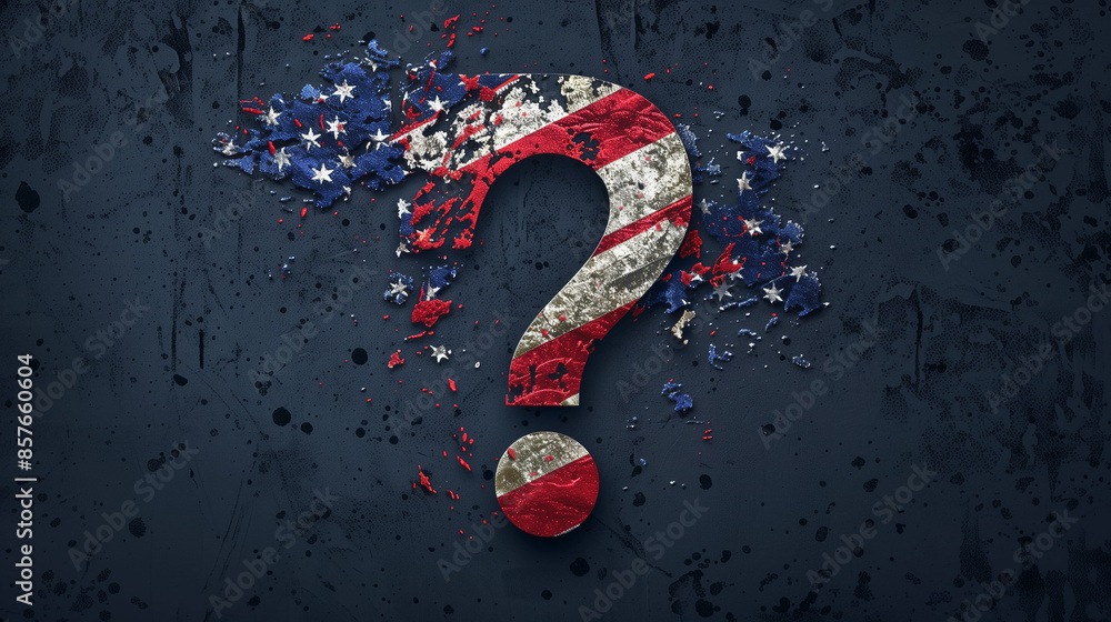 USA Flag 3D Question Mark Election Theme: American Flag, Voting ...