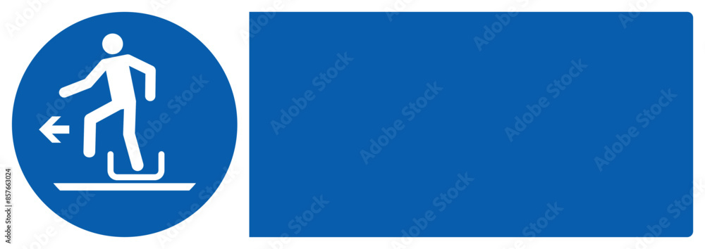 ISO mandatory safety signs_alighting from toboggan to the left your ...