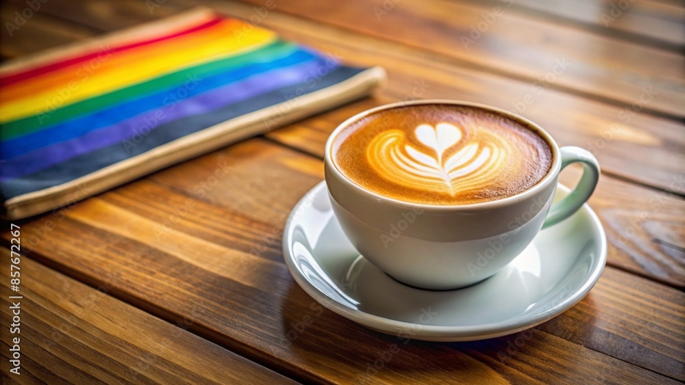 Freedom day with mornig coffee, symbol of the LGBT pride community ...